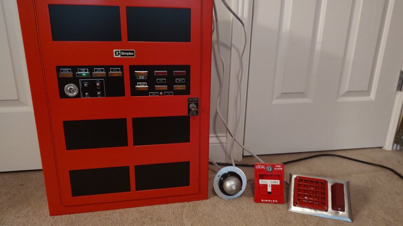 Simplex "4207" Fire Alarm Control Panel (1977)(non-code) - YouTube