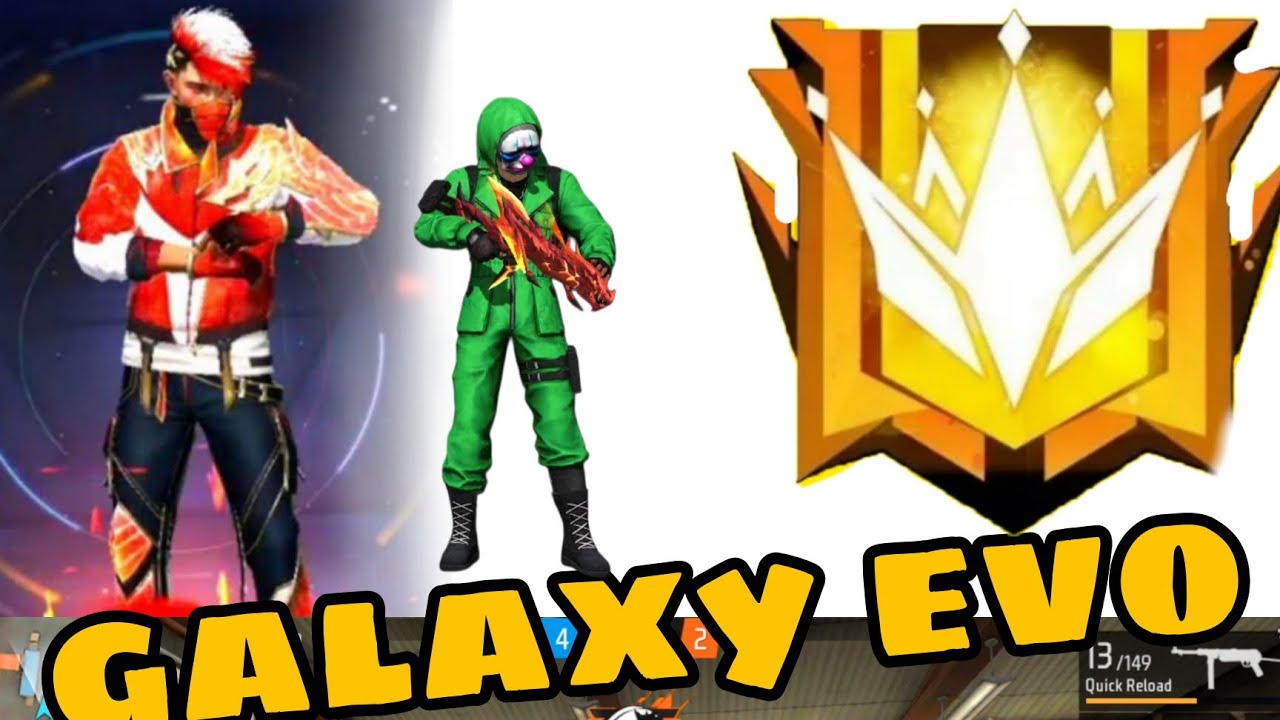 free fire galaxy evo bundle and green criminal bundle game play - YouTube