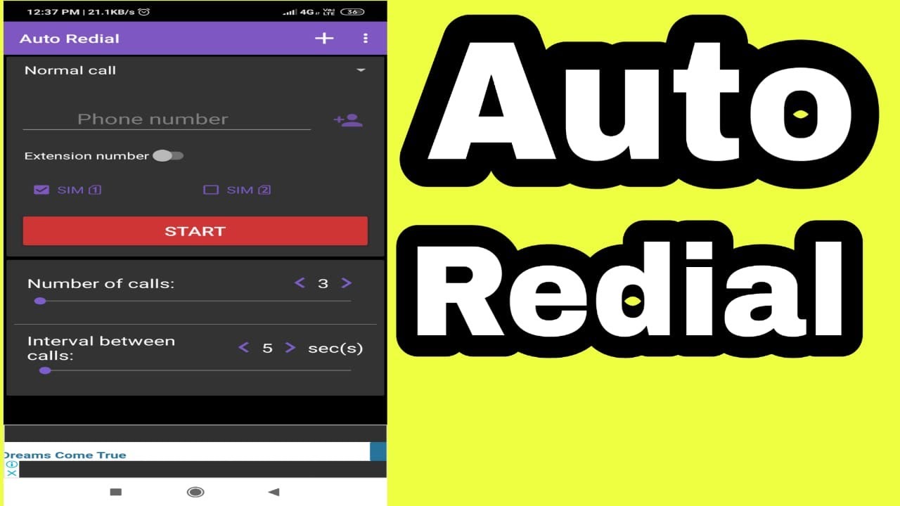 Automatic call / Auto redial - YouTube