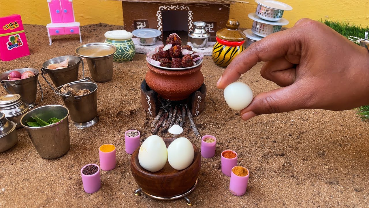 World Smallest Egg Bonda | Miniature Egg Bonda | Village Style Very Tiny Egg Recipe | Little ...
