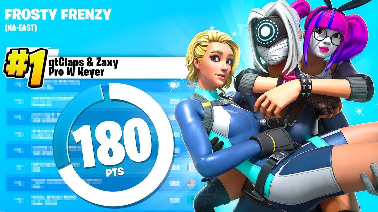 A PRO W KEYER CARRIED Me And SoaR Zaxy in Frosty Frenzy...(Fortnite ...