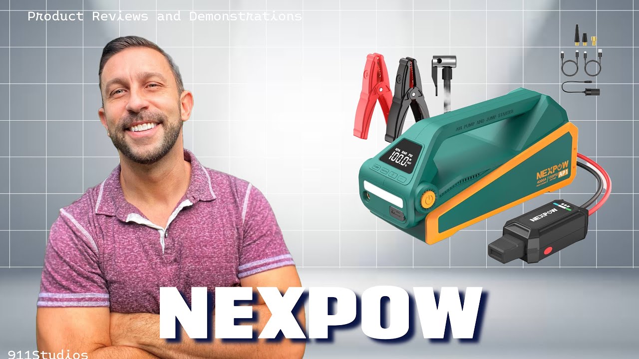 NEXPOW AP1 Jump Starter with Air Compressor - YouTube