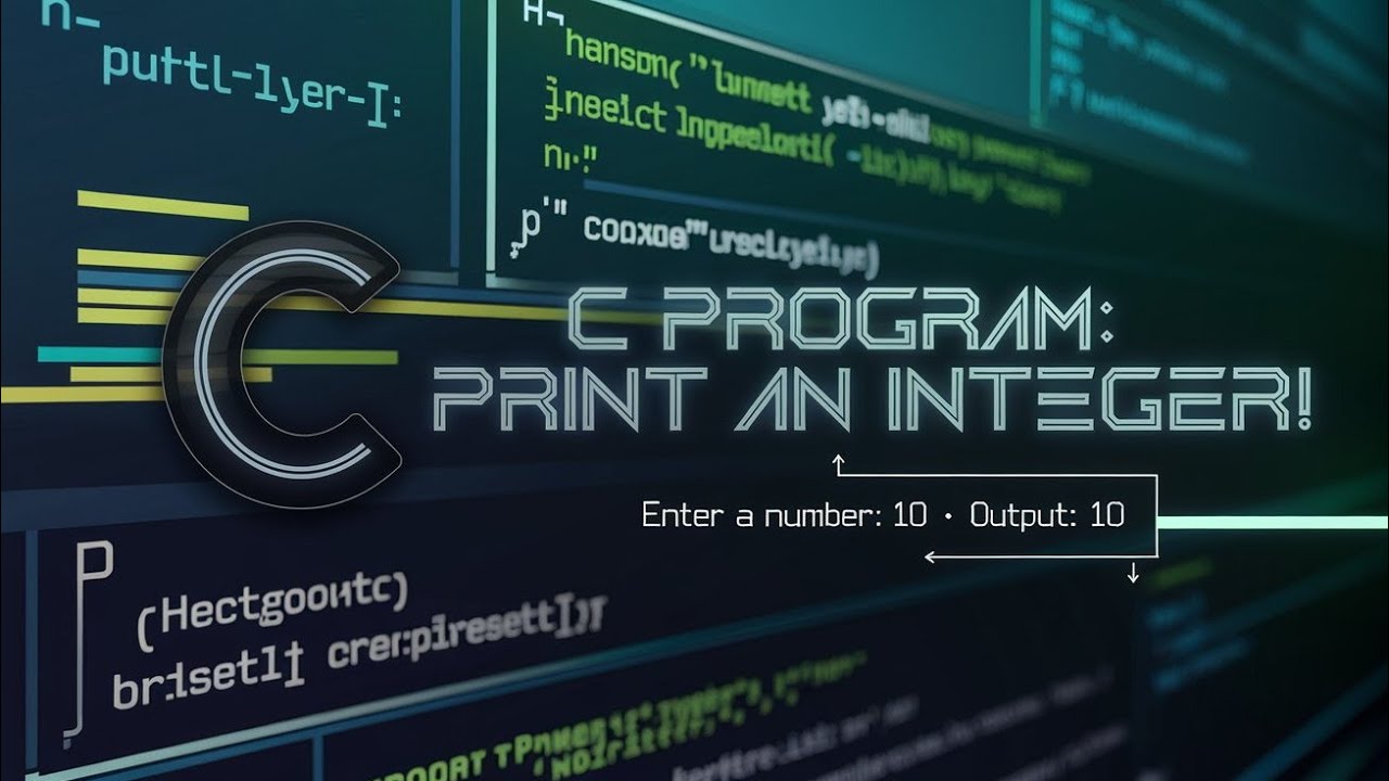 C ll Program To print an Integer ll C language #youtube #clanguage #programming - YouTube