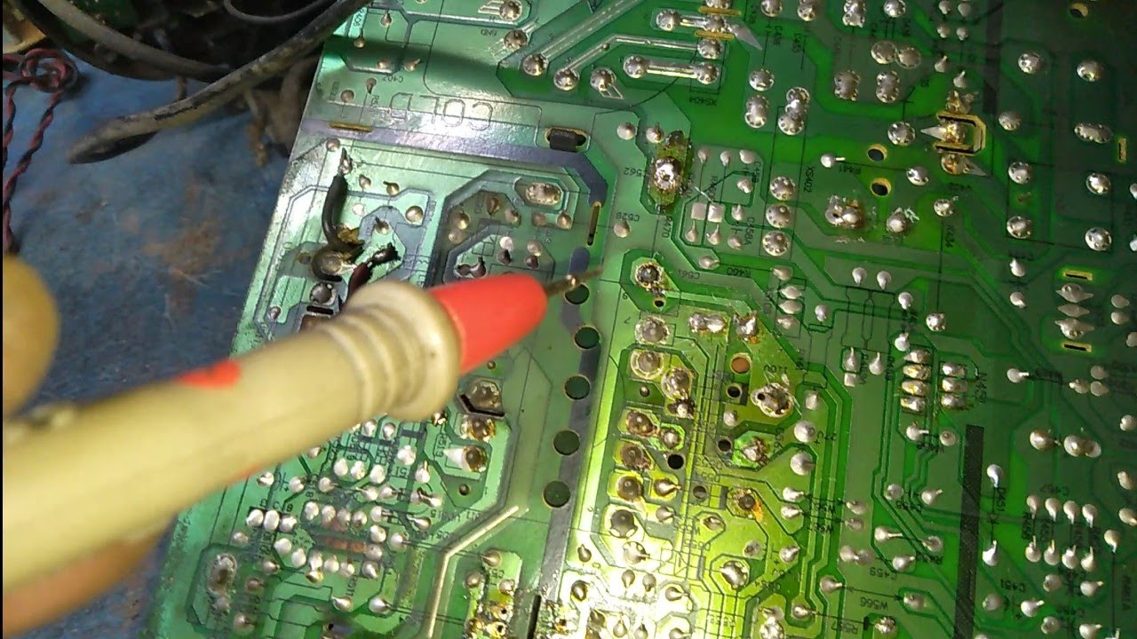 local China 14 inch CRT TV, POWER INDICATOR ON. SOUND OK. NO DISPLAY ...