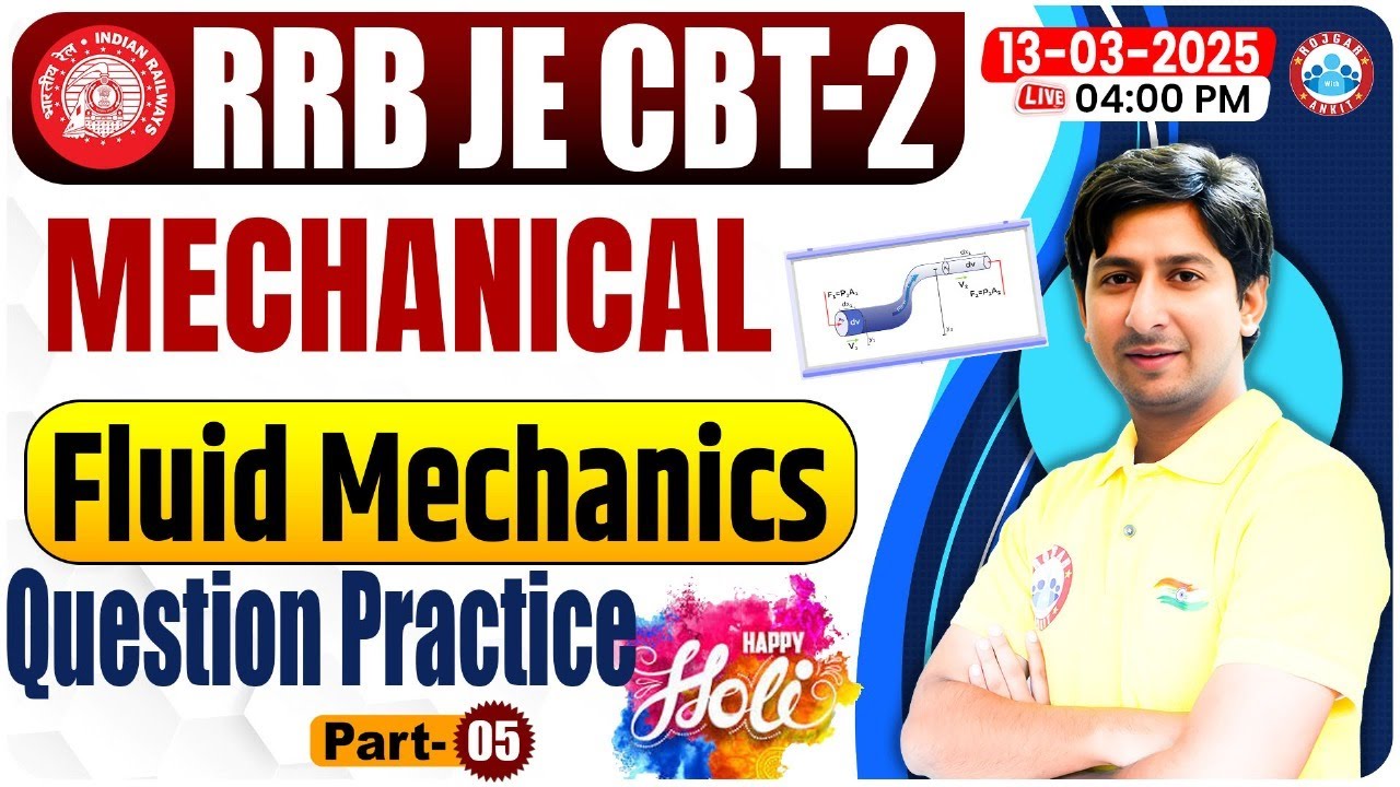 RRB JE Mechanical Classes | Fluid Mechanics | Question Practice #05 ...