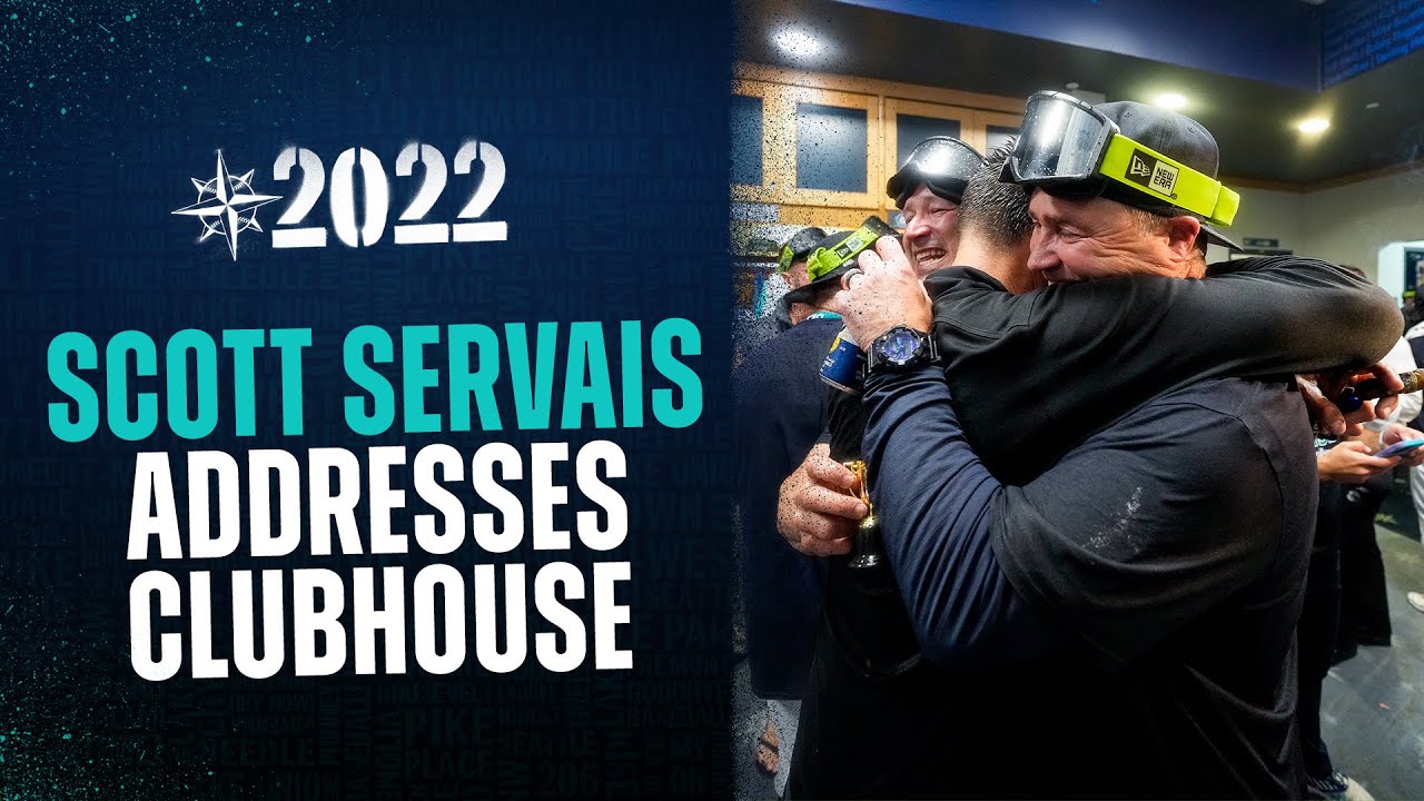 Scott Servais Addresses Team After Postseason Berth - YouTube