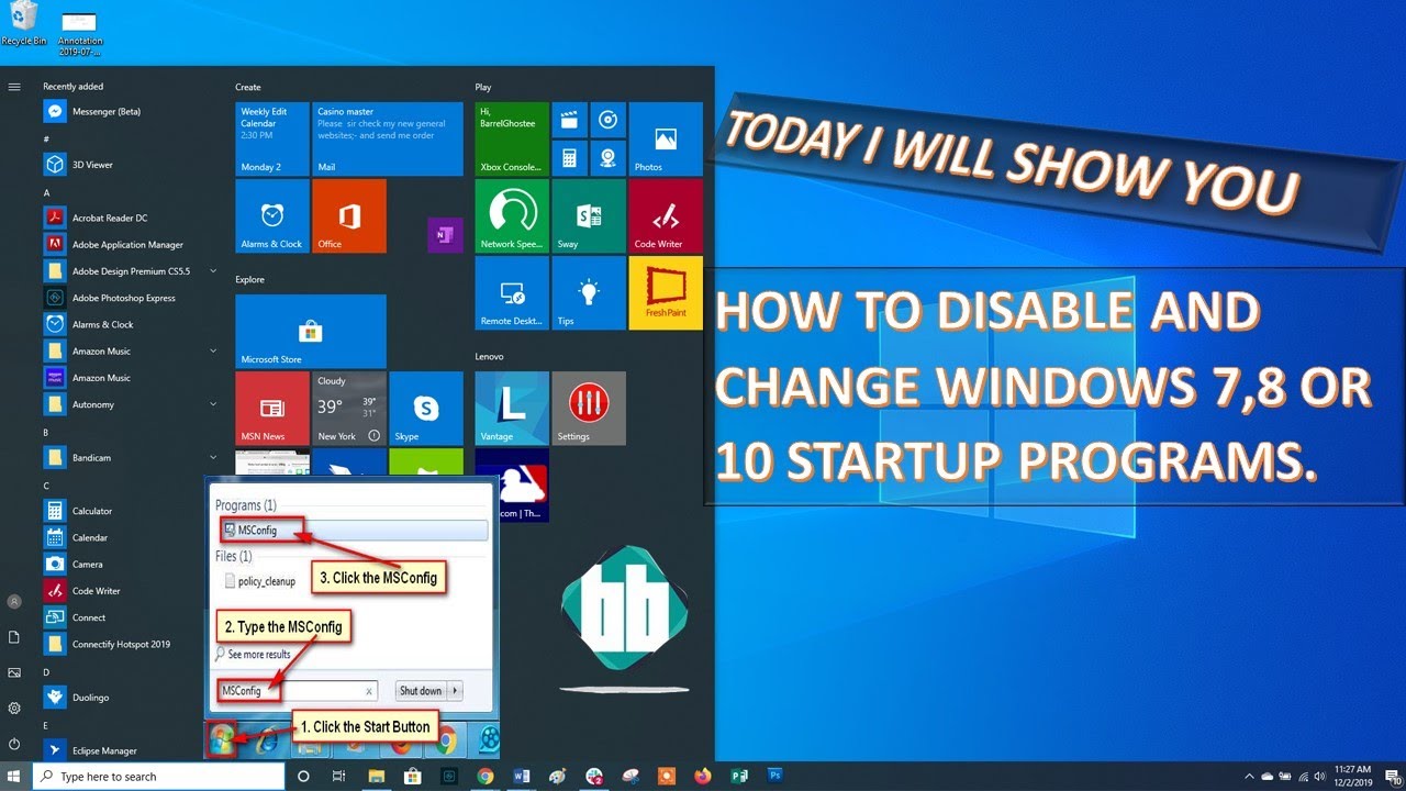 How To Change Add Or Remove Startup Programs In Windows 7 YouTube How To Change Add Or Remove Startup Programs In Windows 7 YouTube