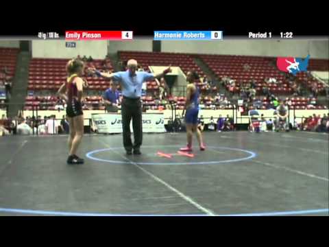 WM 49 KG - RD3 - Emily Pinson (Mid-State) vs. Harmonie Roberts (Mendo ...