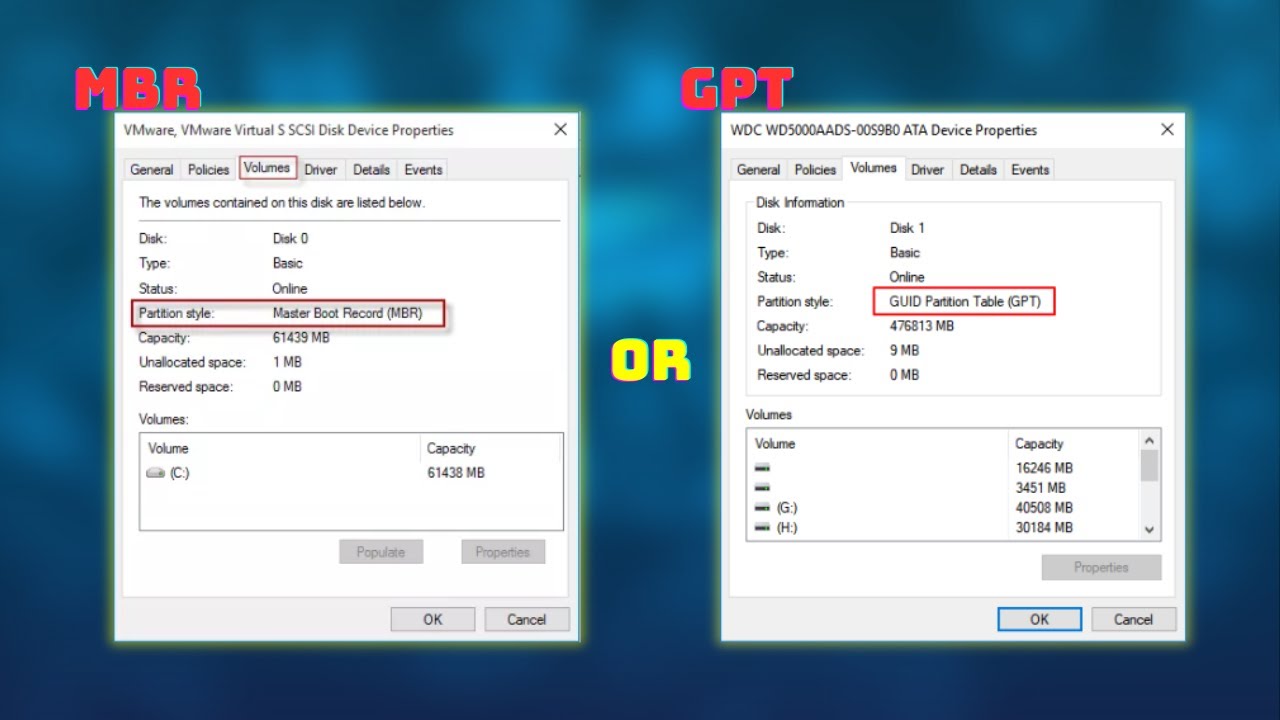 HOW TO CHECK IF A DISK/DRIVE IS MBR OR GPT? - YouTube