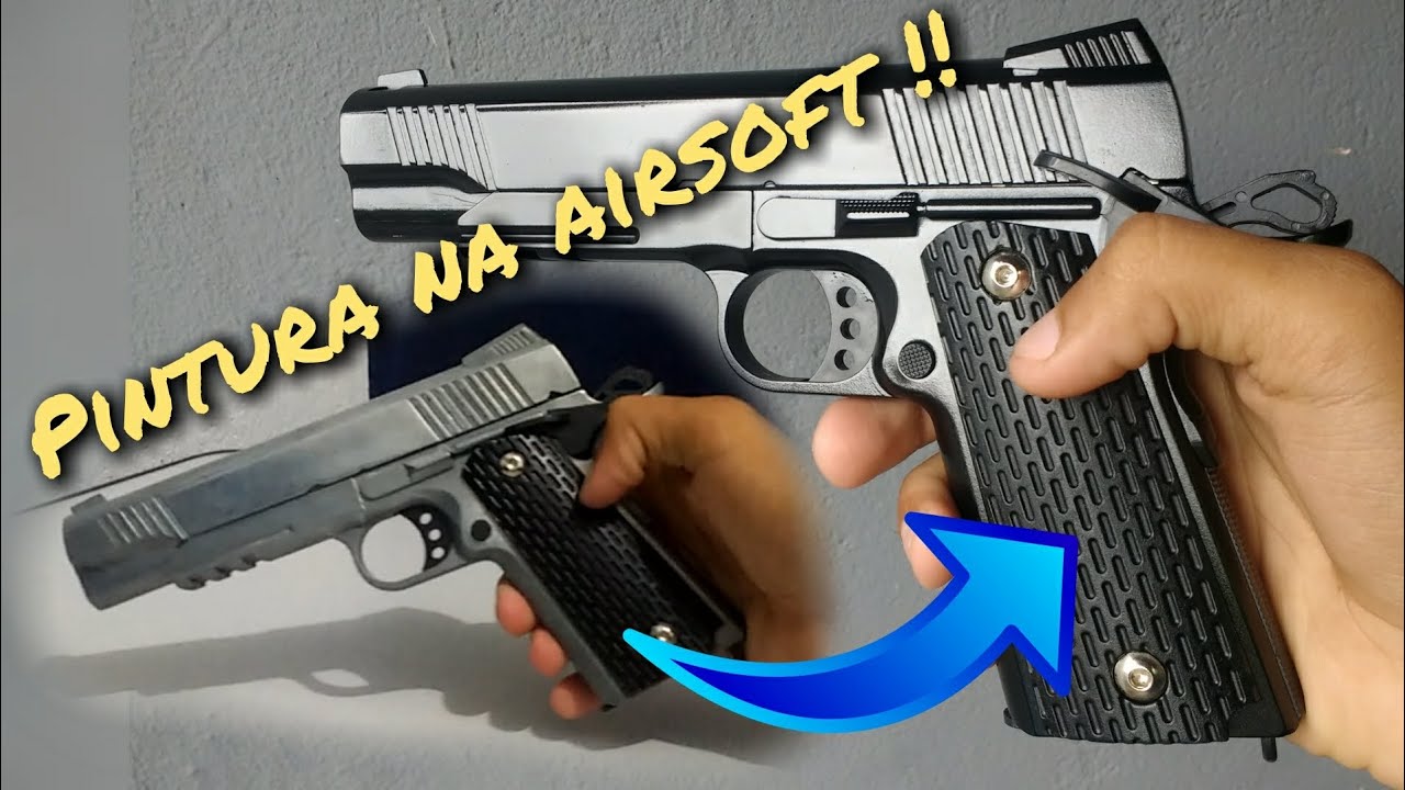 Como pintar uma pistola de airsoft - YouTube