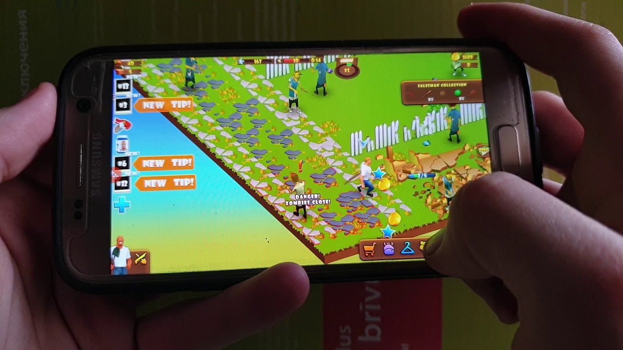 Zombie Lane facebook game on Android SAMSUNG GALAXY S7 - YouTube