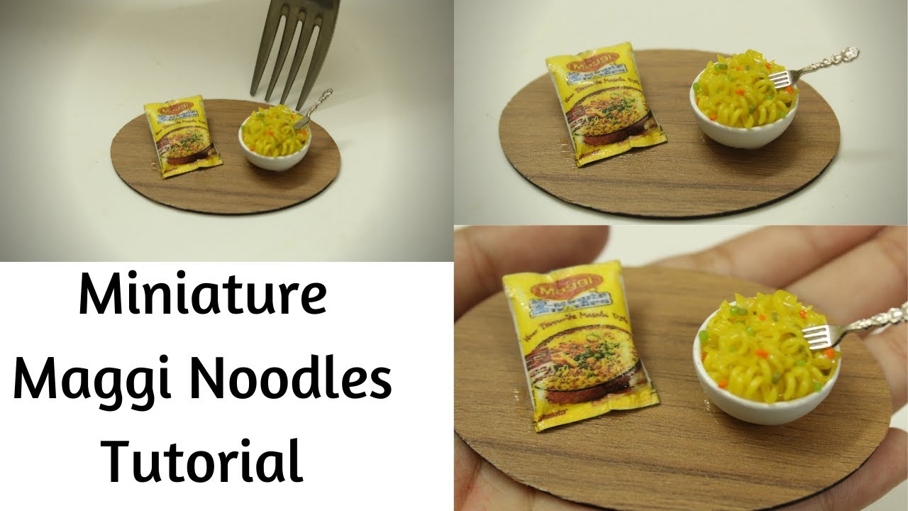 Miniature Maggi tutorial|Food miniature with air dry clay|Miniature ...