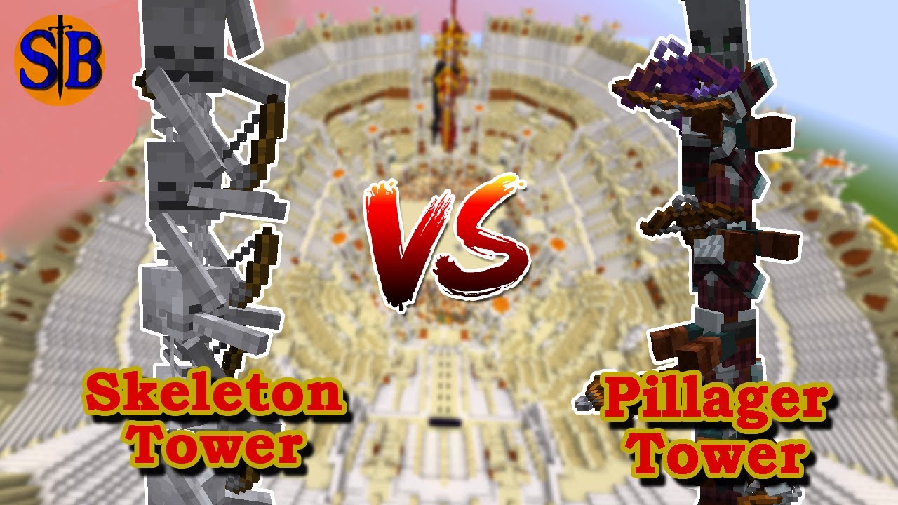 Skeleton Tower vs Pillager Tower | Minecraft mob battle - YouTube