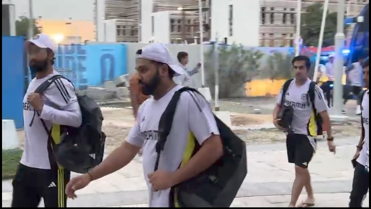 Live from Dubai - Team India arrives for Day 2 practice session ahead of Champions Trophy - YouTube