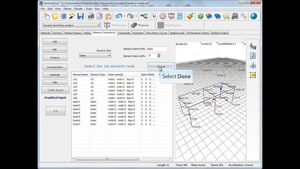 SeismoStruct How to create a SeismoStruct model - YouTube