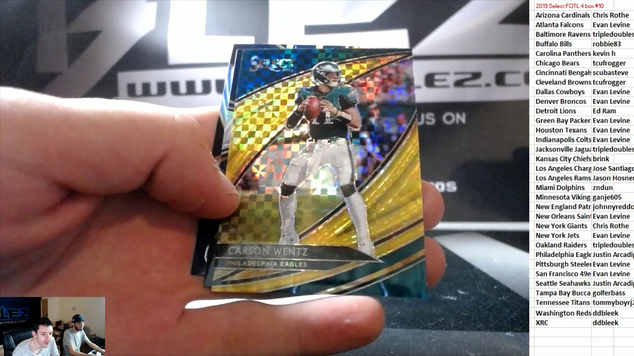 2019 Panini Select FOTL Football 4 box PYT #10 - YouTube