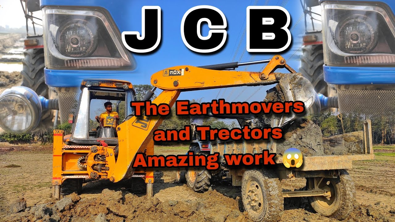 JCB And Trectors Amazing work 😱 The earthmovers and Trectors work,(JCB ...