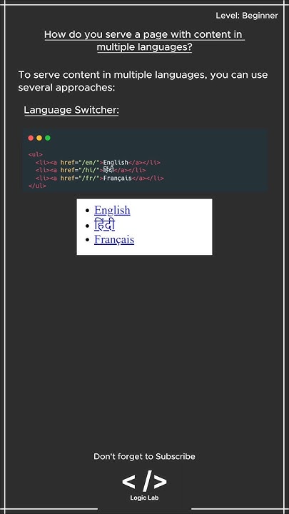Web Development Interview Question How To Serve Content In Multiple Languages Webdevelopment 1281