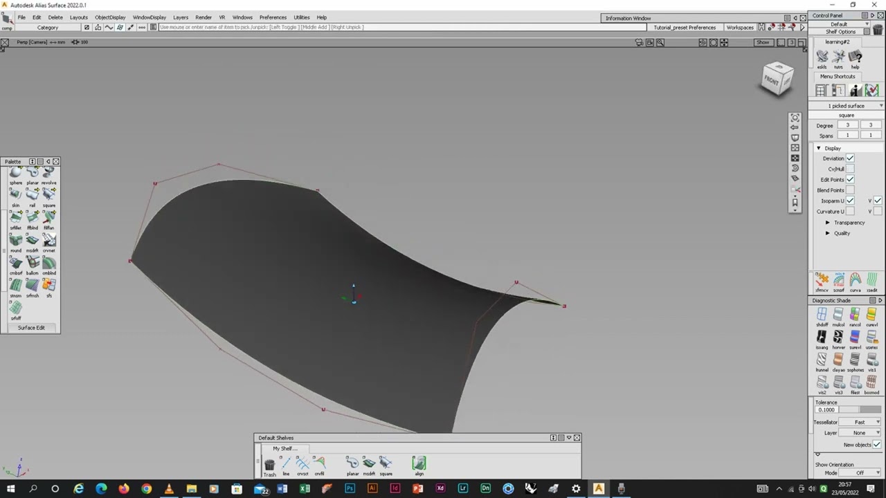 Autodesk Alias (Comandi base per la creazione di superfici) - YouTube