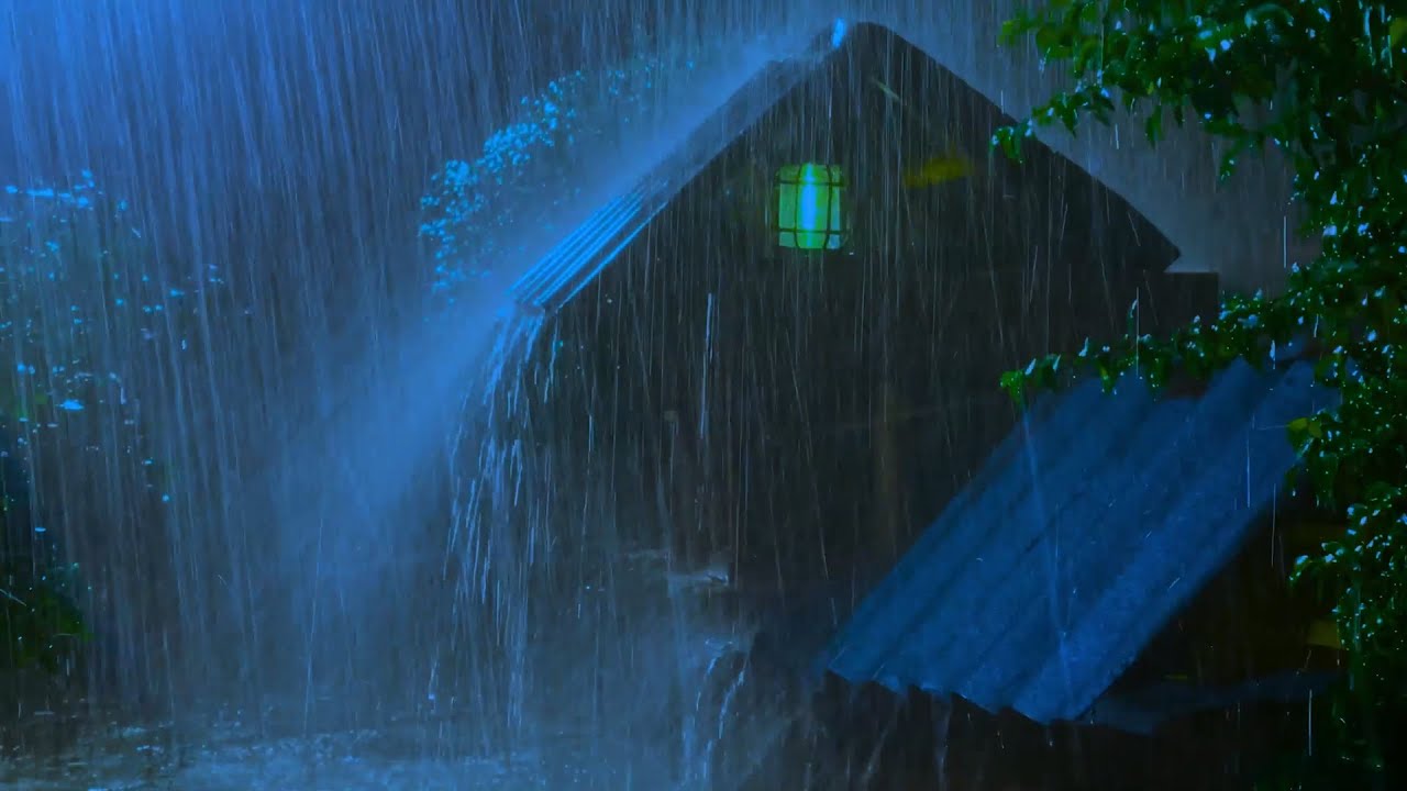 Rain on Roof 10 Hours | Quickly Forget Worries and Sleep with Heavy ...