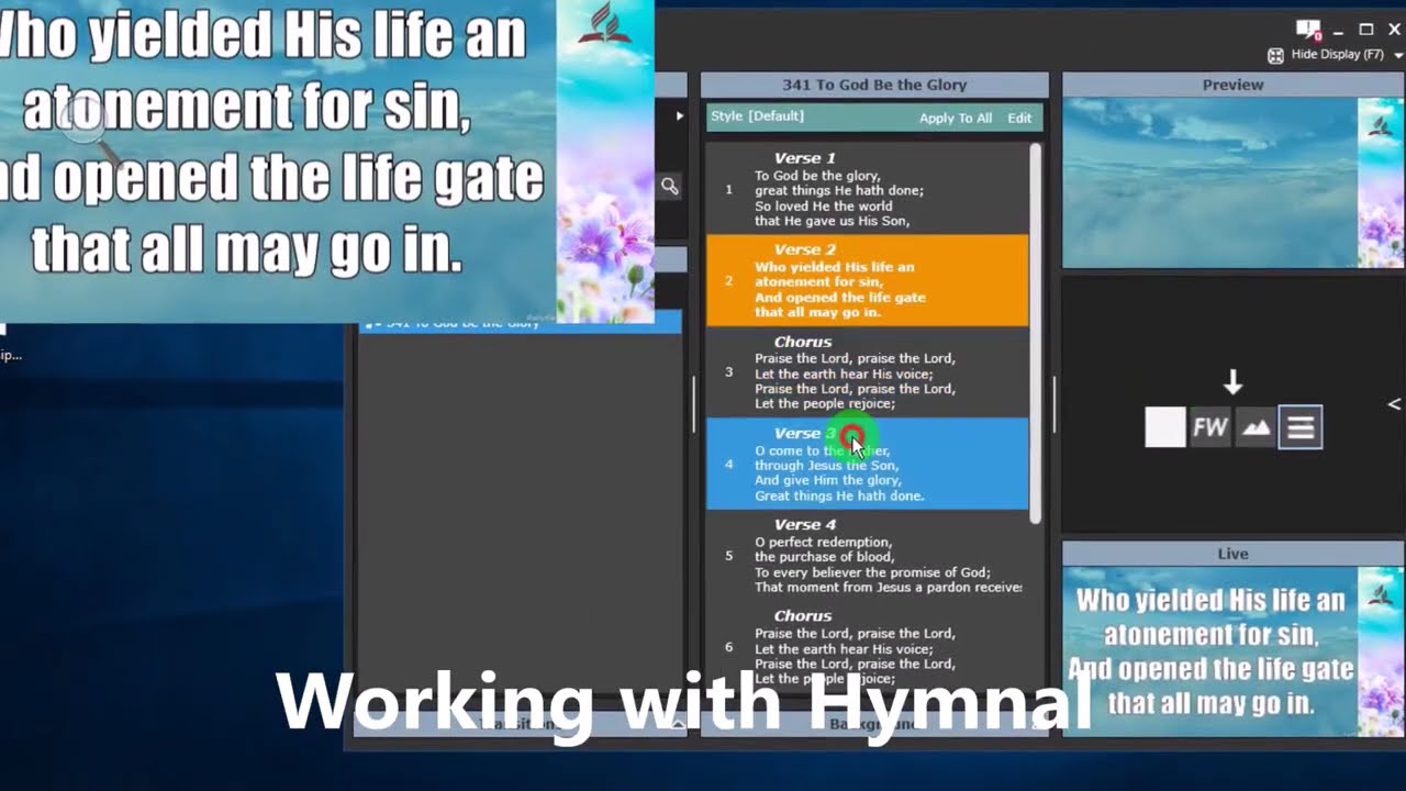 FreeWorship Projection Software Installation with SDA Hymnal and Bibles ...