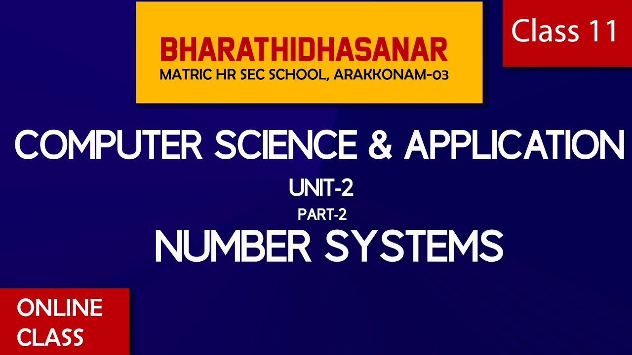 Computer Science And Applications Class 11 Unit 2 Part 2 Number 2557