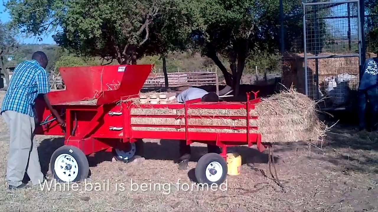 Hand Loaded Baler - YouTube