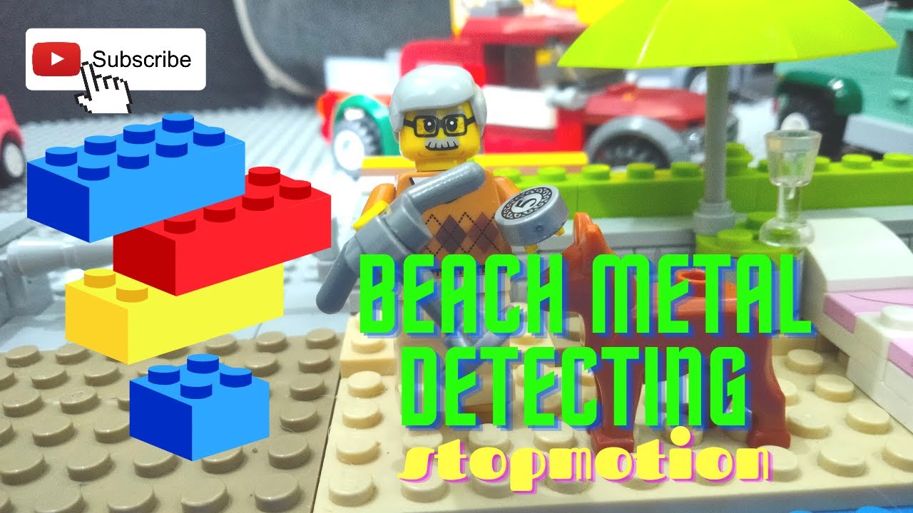 Lego Stop motion: Beach metal detecting - YouTube