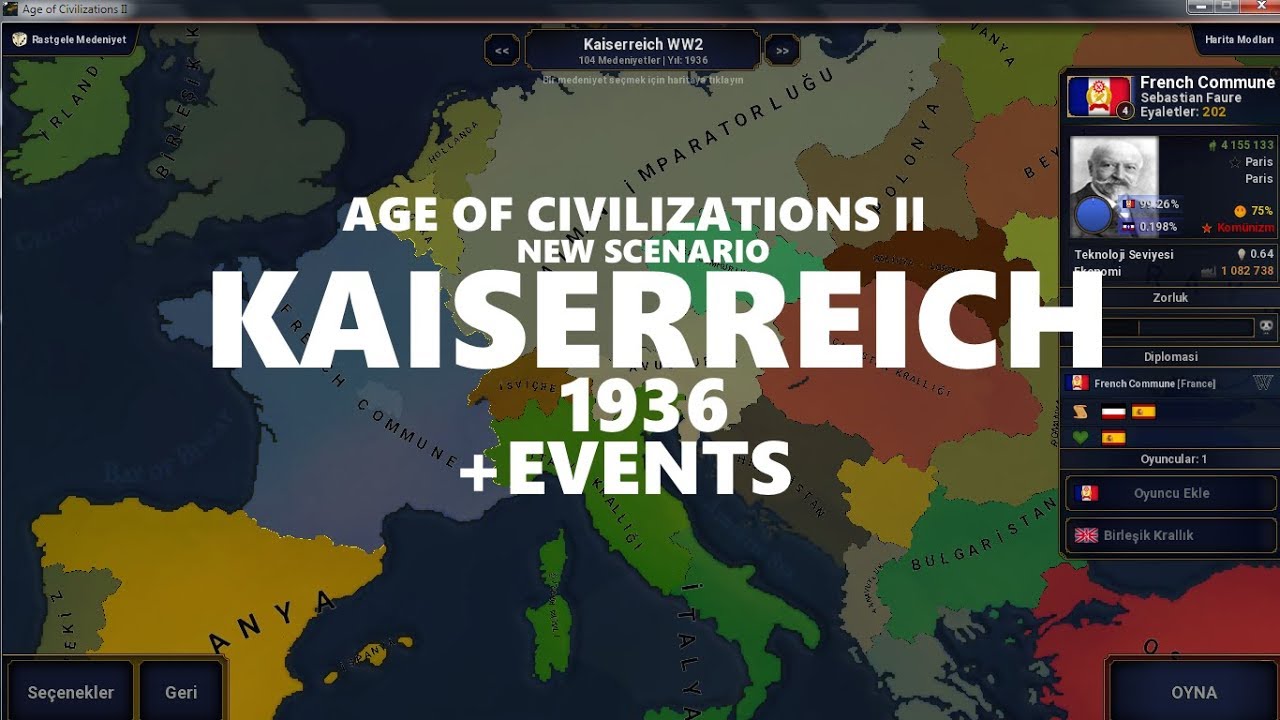 Age of Civilizations II - Kaiserreich 1936 + Events - AoC2ModdingTR - YouTube