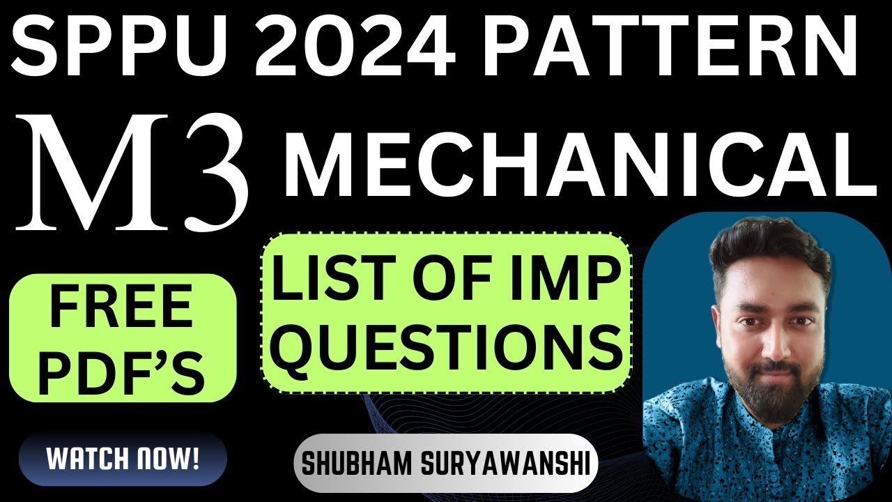 IMP QUESTIONS | M3 MECHANICAL | SPPU PUNE UNIVERSITY - YouTube