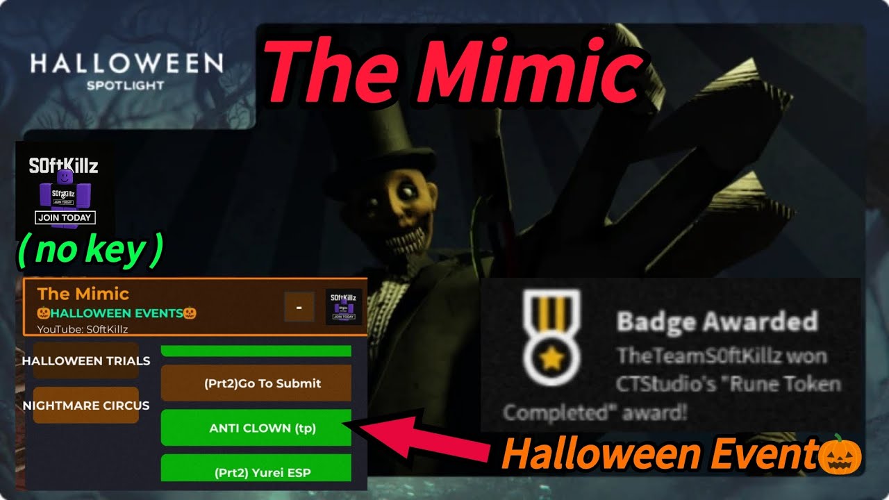 🎃[SPOTLIGHT] - THE MIMIC SCRIPT - AntiClown, CollectPumpkin, ESP | (NO ...
