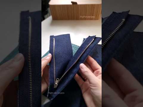 Jeans zipper tutorial. How to sew fly front zipper. Easy step by step Tutorial.