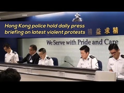 Live: Hong Kong police hold daily press briefing on latest violent ...