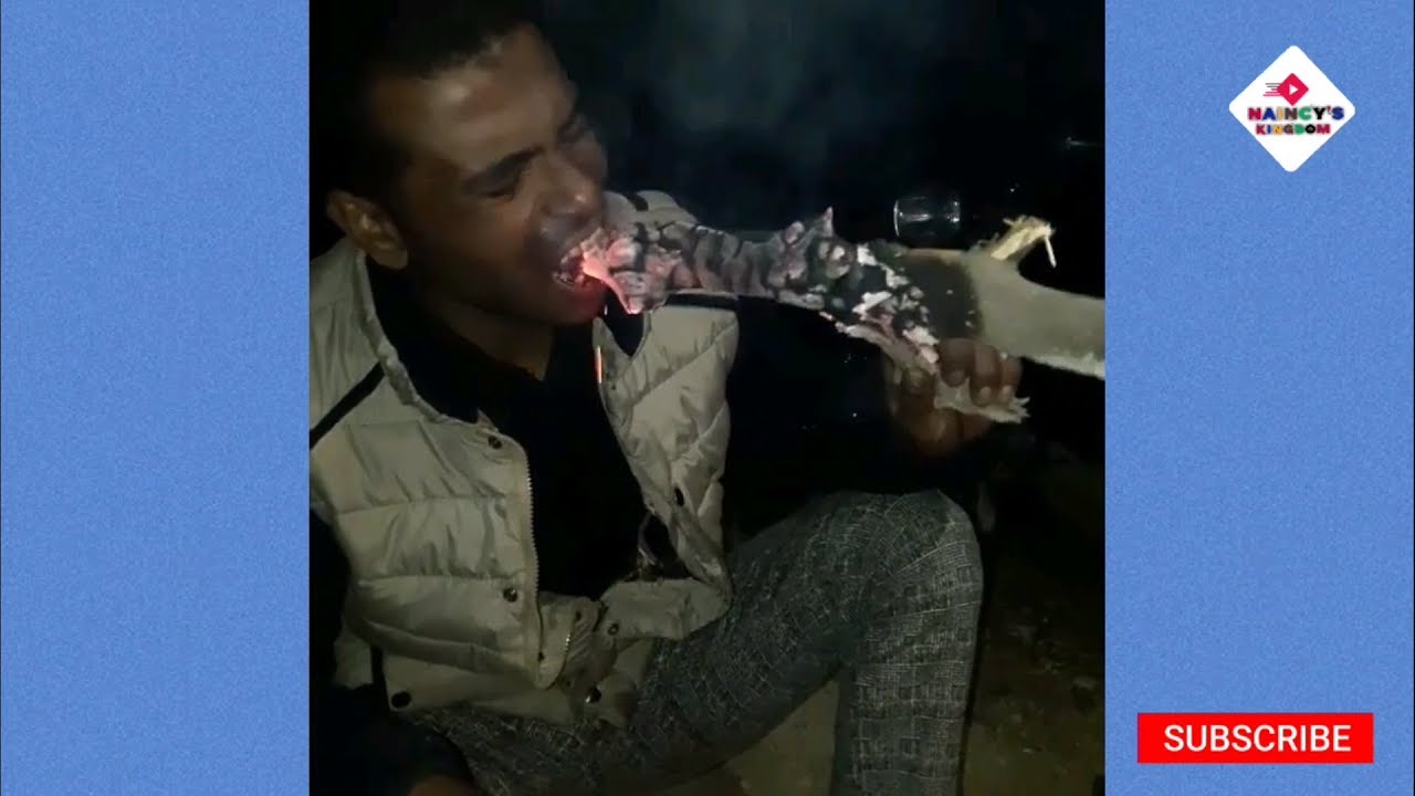 man eating fire || very dangerous eating fire - YouTube