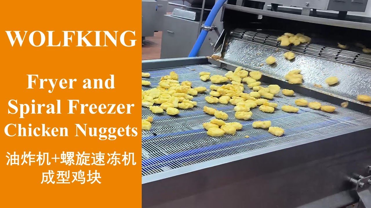 Wolfking Fryer for chicken nuggets, with self-stacking spiral freezer ...