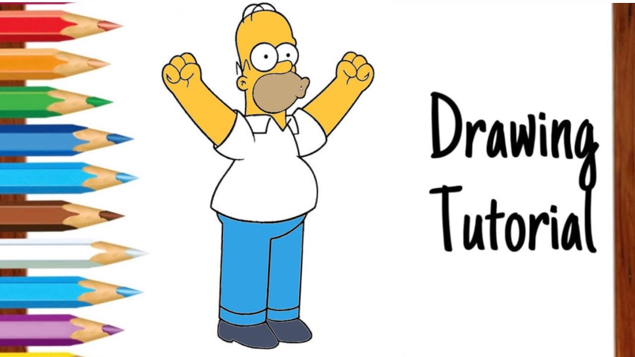 Come disegnare Homer Simpson 🍺 | Tutorial disegno passo dopo passo #easydrawing - YouTube