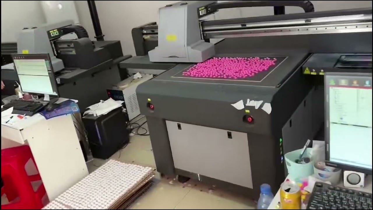 Yaselan UV Flatbed Printer KT9060 with Ricoh G5i heads - YouTube