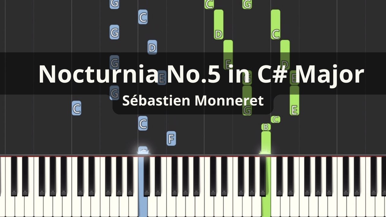 How to play Nocturnia No.5 in C-Sharp Major on piano by Sébastien ...