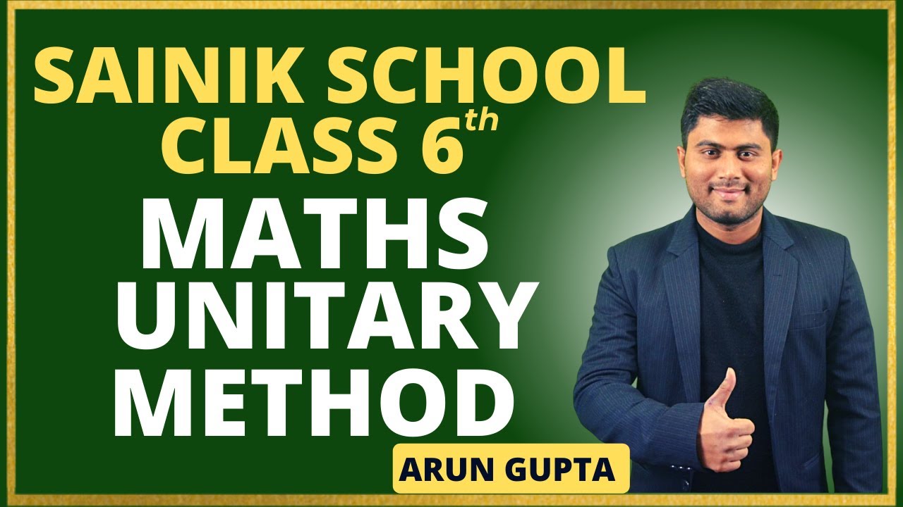 Unitary method | Maths Tricks | Sainik School | class 6th | # ...
