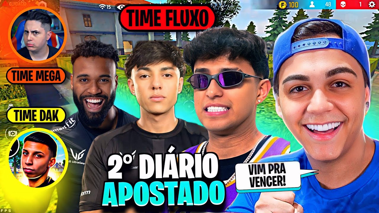 2° DIÁRIO APOSTADO! TIME FX = NOBRU, FREITAS, GURAS E MANOMAX vs TEAM DAK e TEAM MEGA! QUEM ...