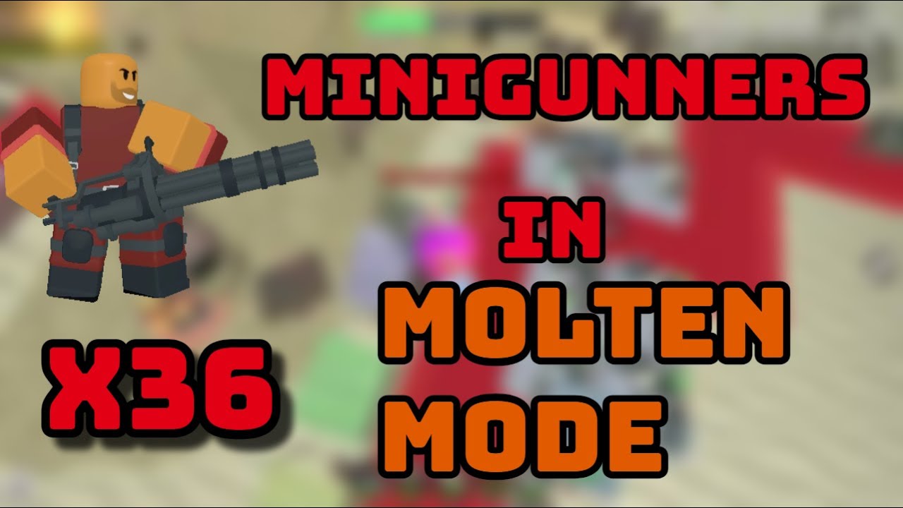 30 Minigunners in Molten Mode| ROBLOX Tower Defense Simulator TDS - YouTube