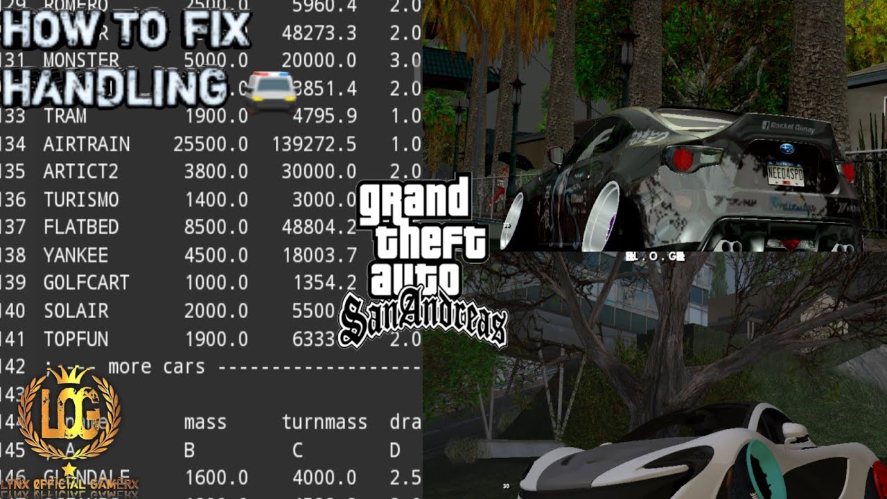 HOW TO FIX HANDLING 🚔 FOR GTA SA ANDROID - YouTube