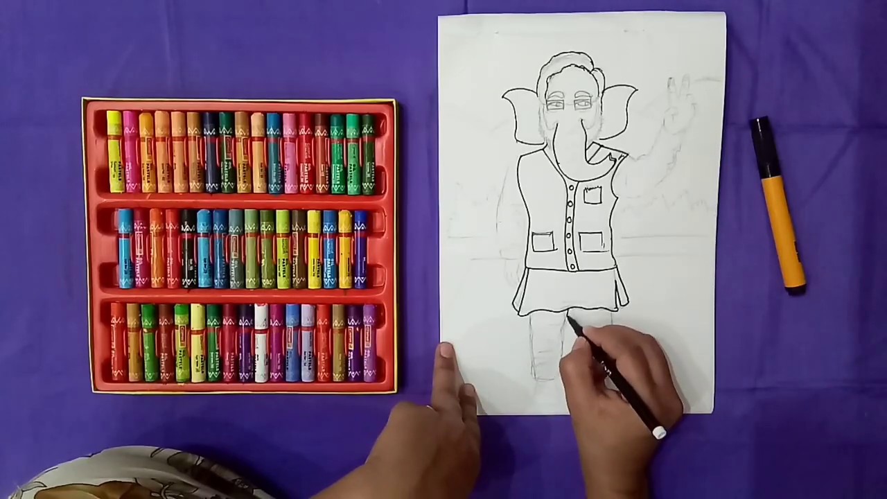 #Narendra Modi Ganesha drawing part -1 drawing made easy how to draw ...