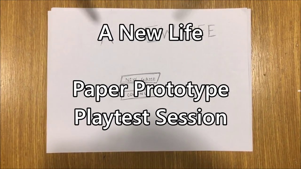A New Life - Paper Prototype Playtest Session - YouTube