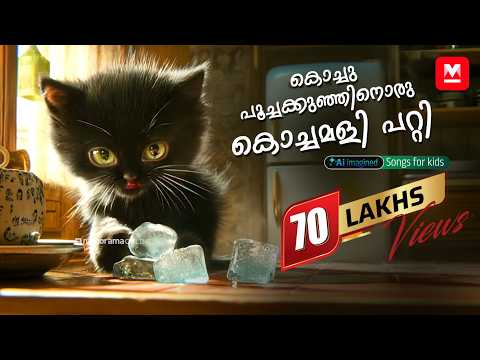 കൊച്ചുപൂച്ചക്കുഞ്ഞിനൊരു കൊച്ചമളി പറ്റി | Malayalam Rhyme Song | MKID