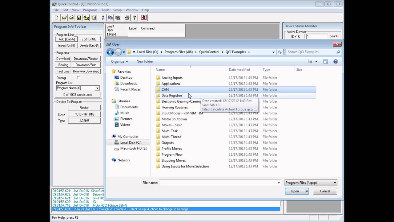 Preprogramed examples tutorial - YouTube