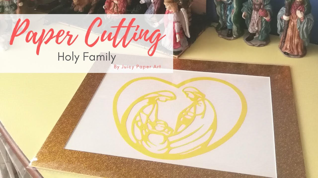 Holy family paper cutting art for Christmas home decoration - YouTube