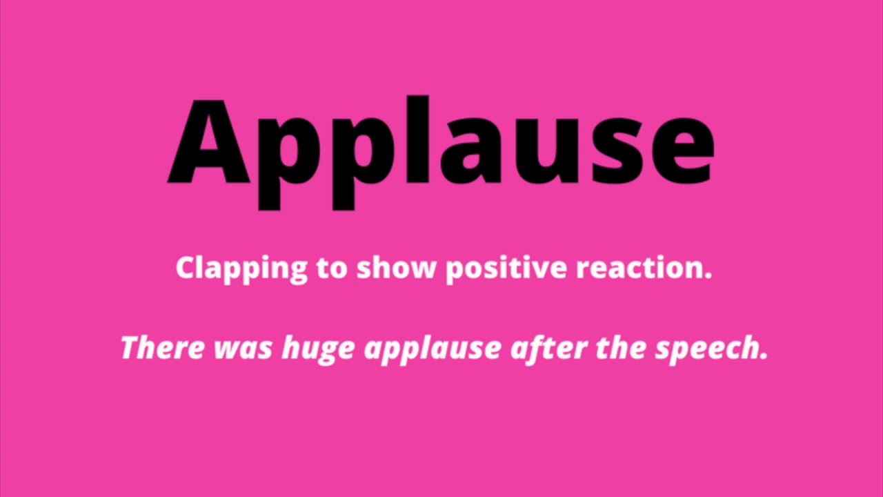 Learn English Vocabulary - Applause - YouTube
