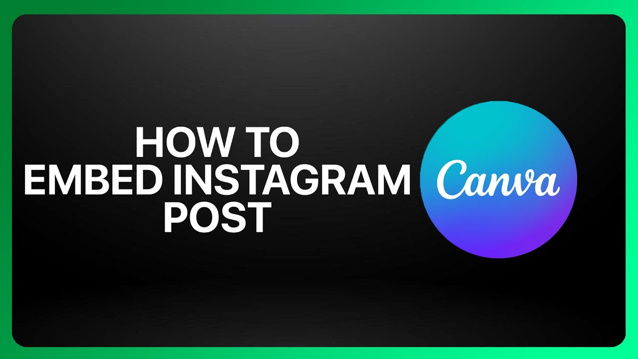How To Embed Instagram Post In Canva Website Builder 2025! Tutorial ...