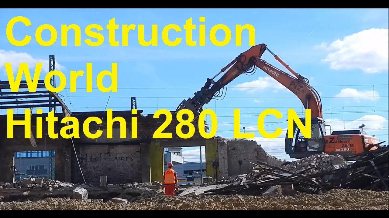 Excavator Hitachi 280 LCN - Demolition site main station DUS - YouTube